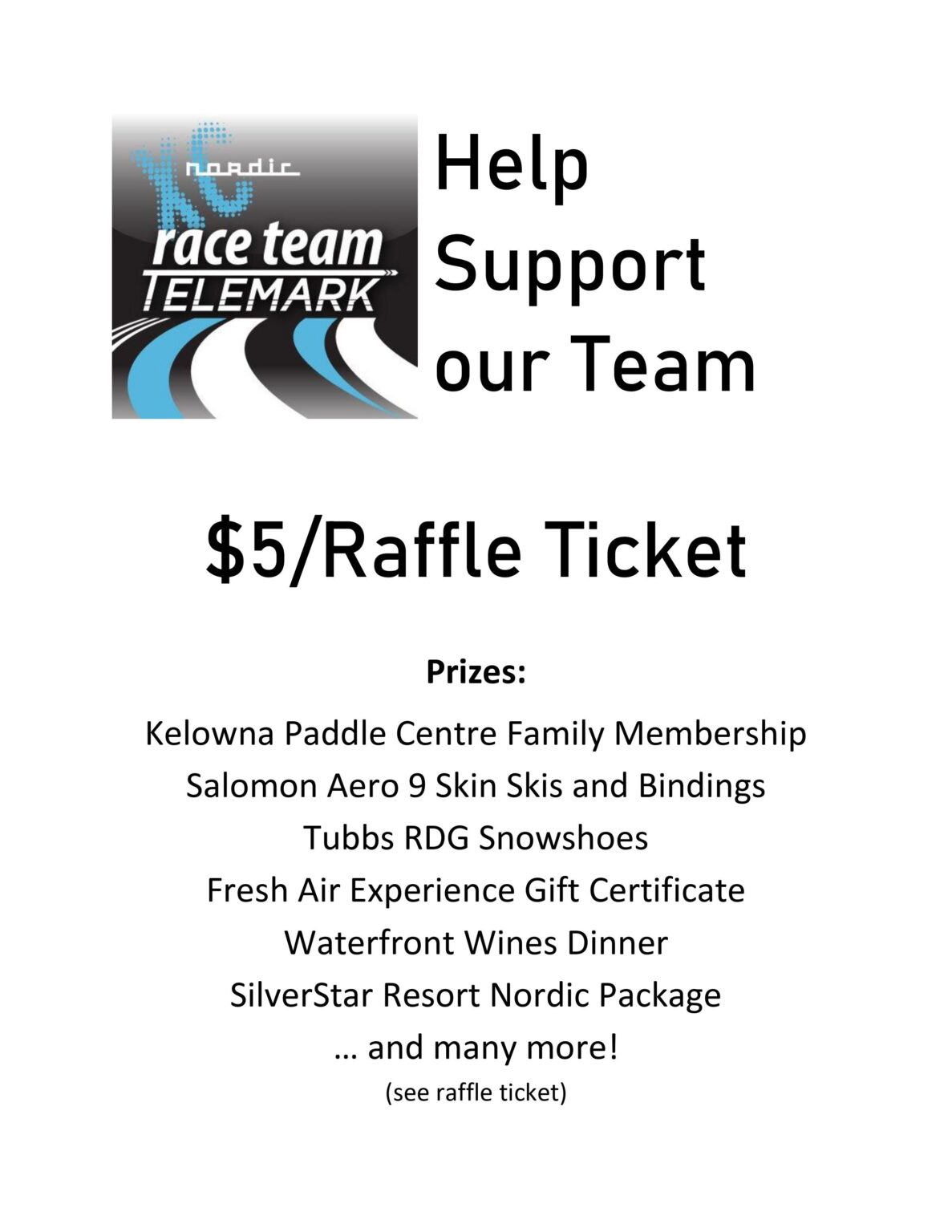 Team Telemark Raffle Winners