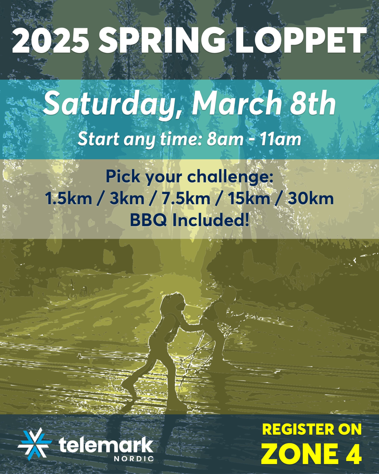 Telemark Friends and Family Spring Loppet – Saturday March 8th